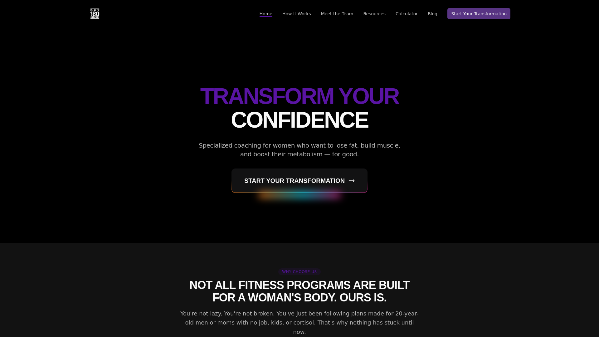 Built 180 Strong Fitness - Premium Coaching for Women