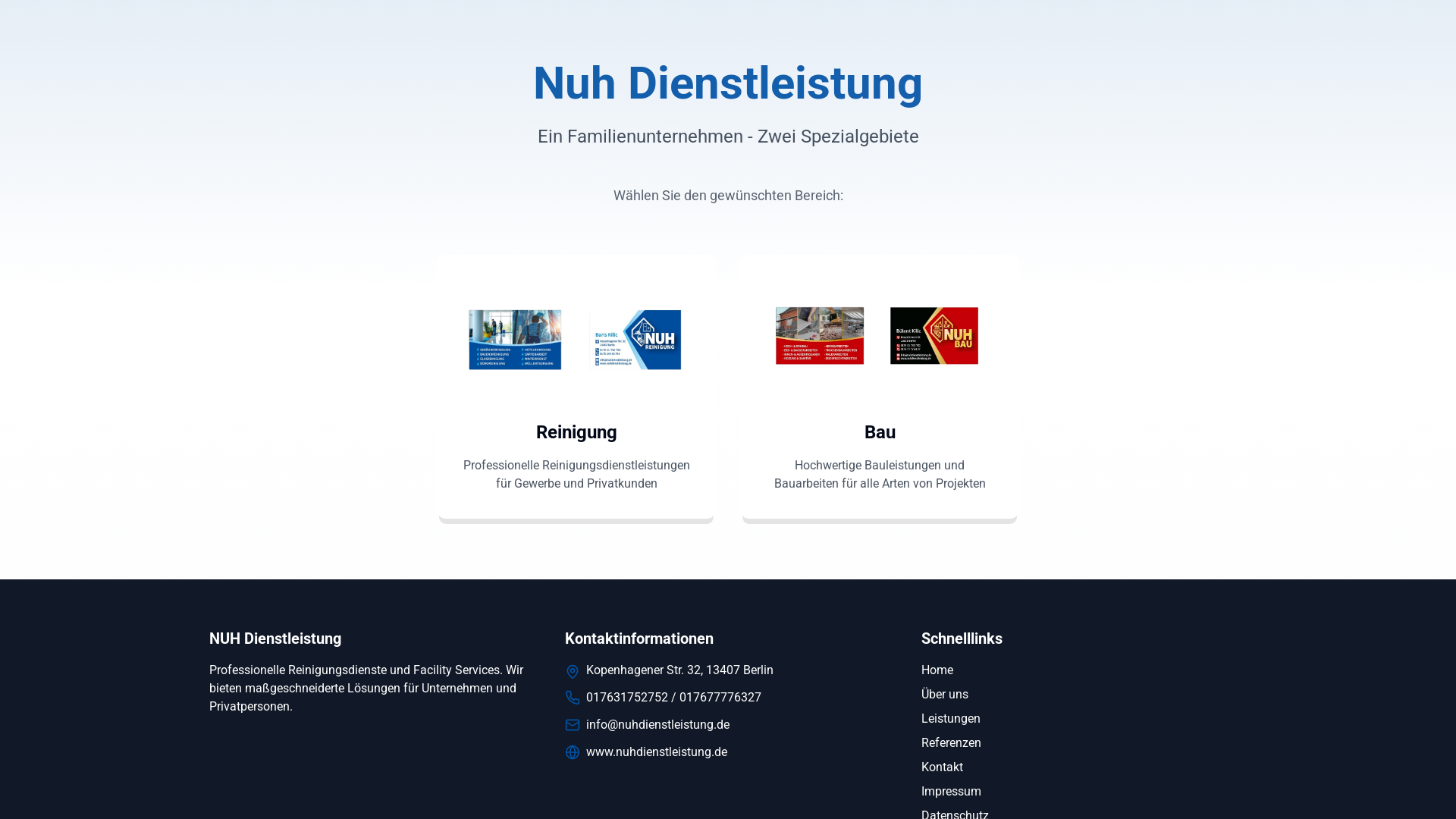NUH Dienstleistung - Professionelle Reinigung und Facility Services