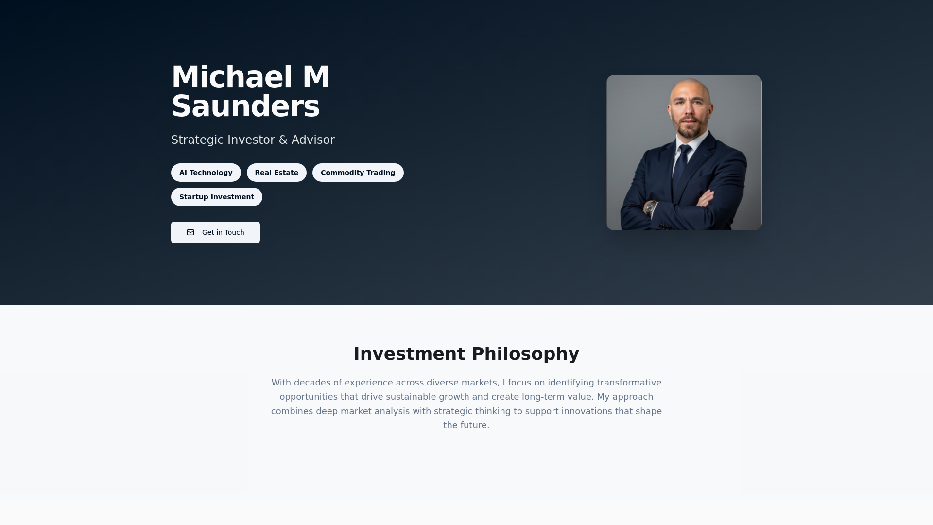 Michael M Saunders - Strategic Investor & Advisor