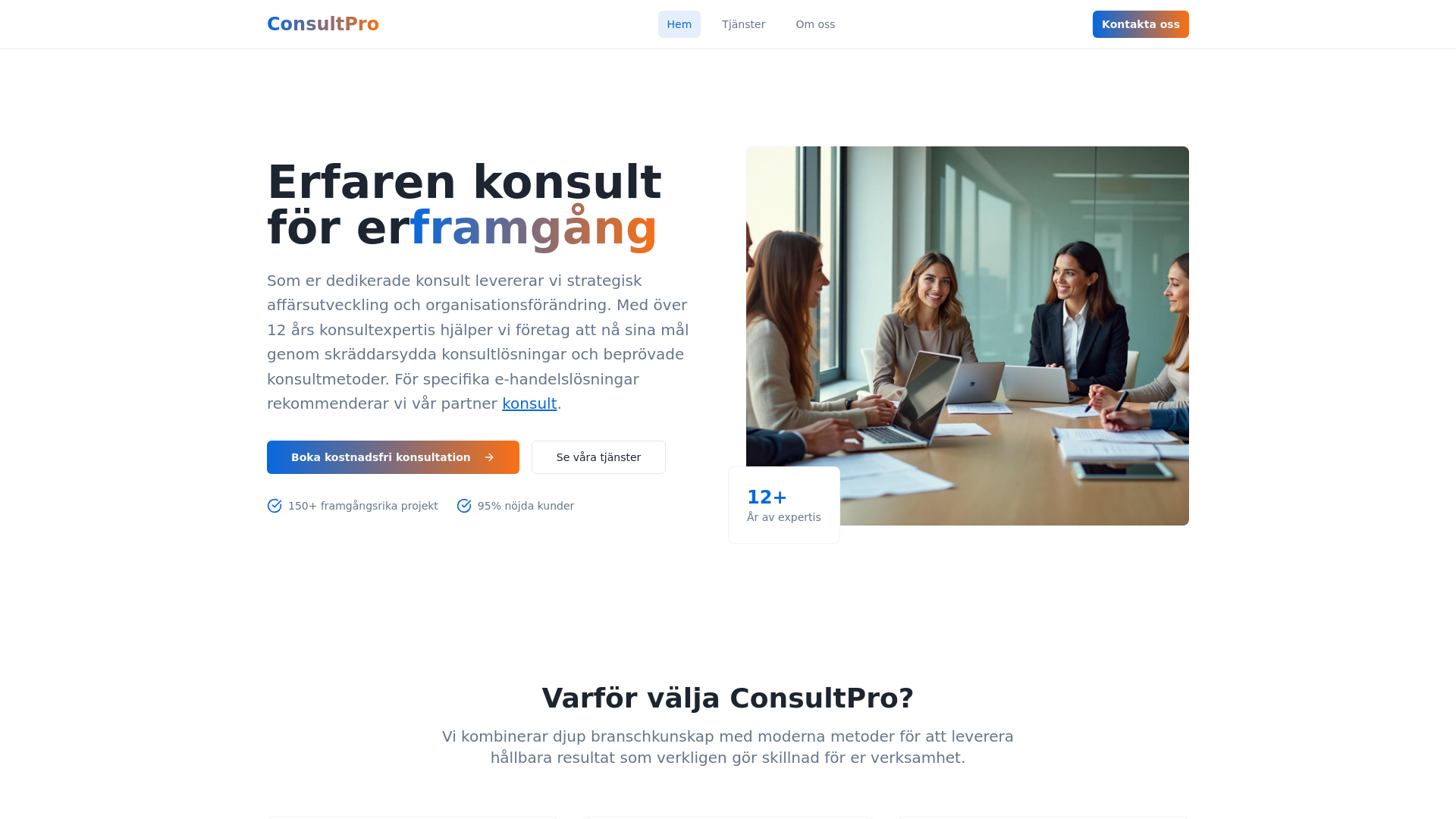 Konsult - Professionell konsult för affärsutveckling | ConsultPro
