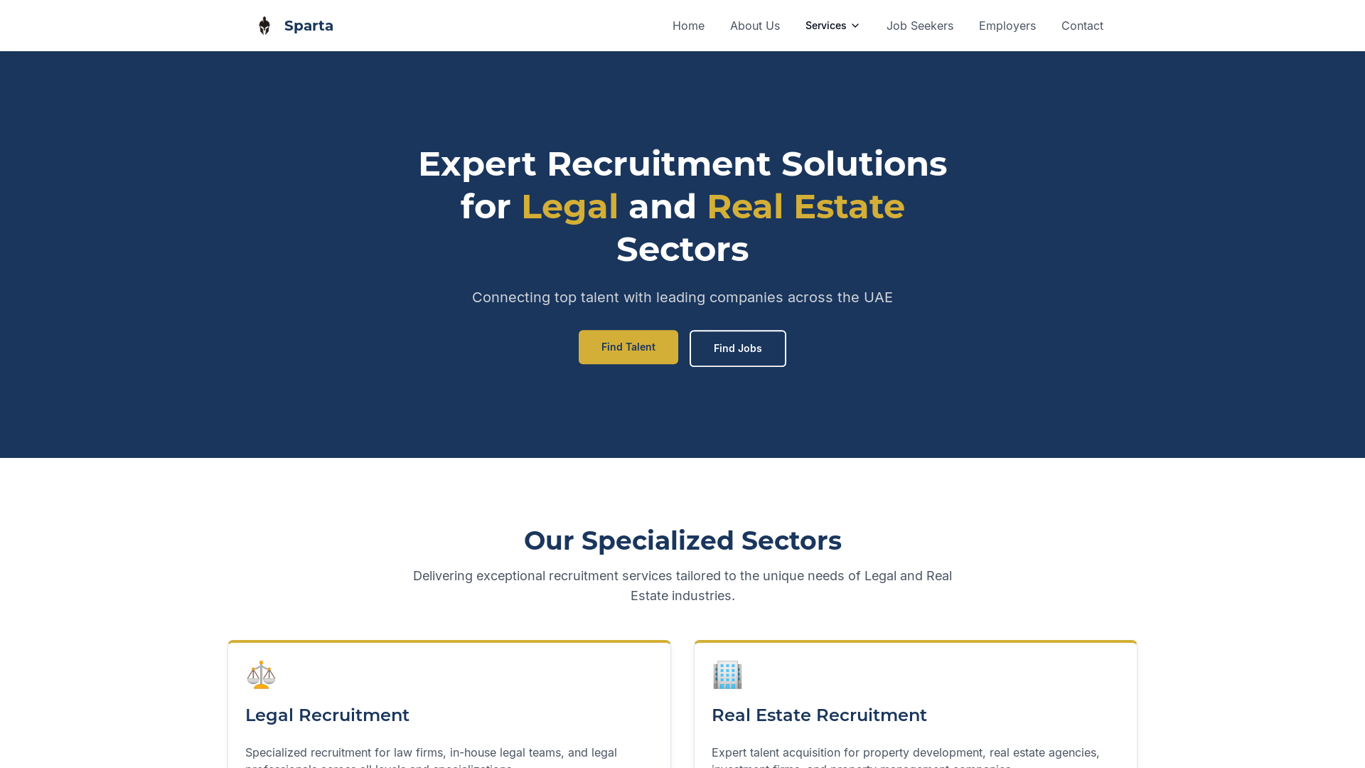Sparta Recruitment | Legal & Real Estate Recruitment Specialists UAE