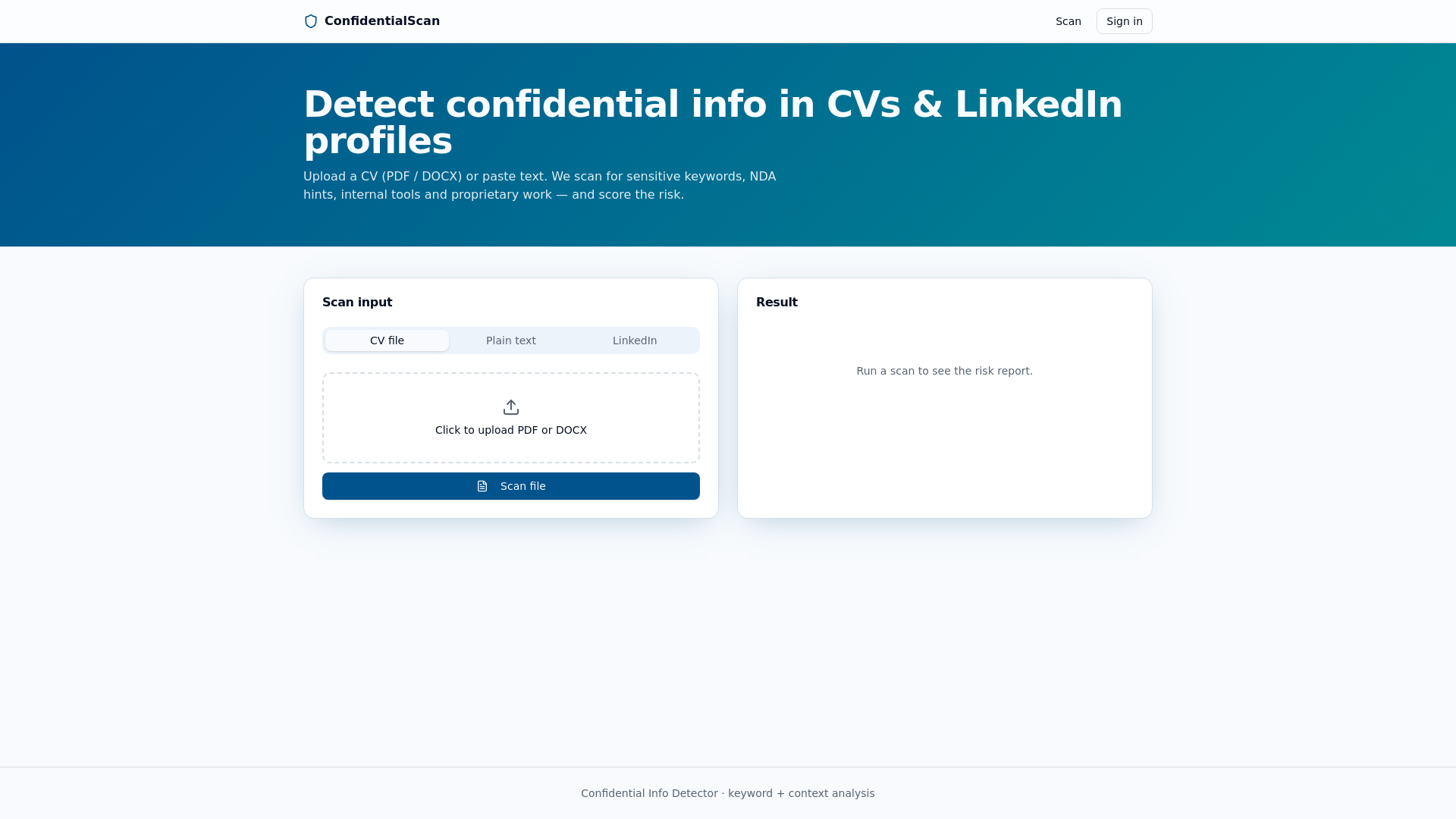 ACL Digital — Confidential Info Detector