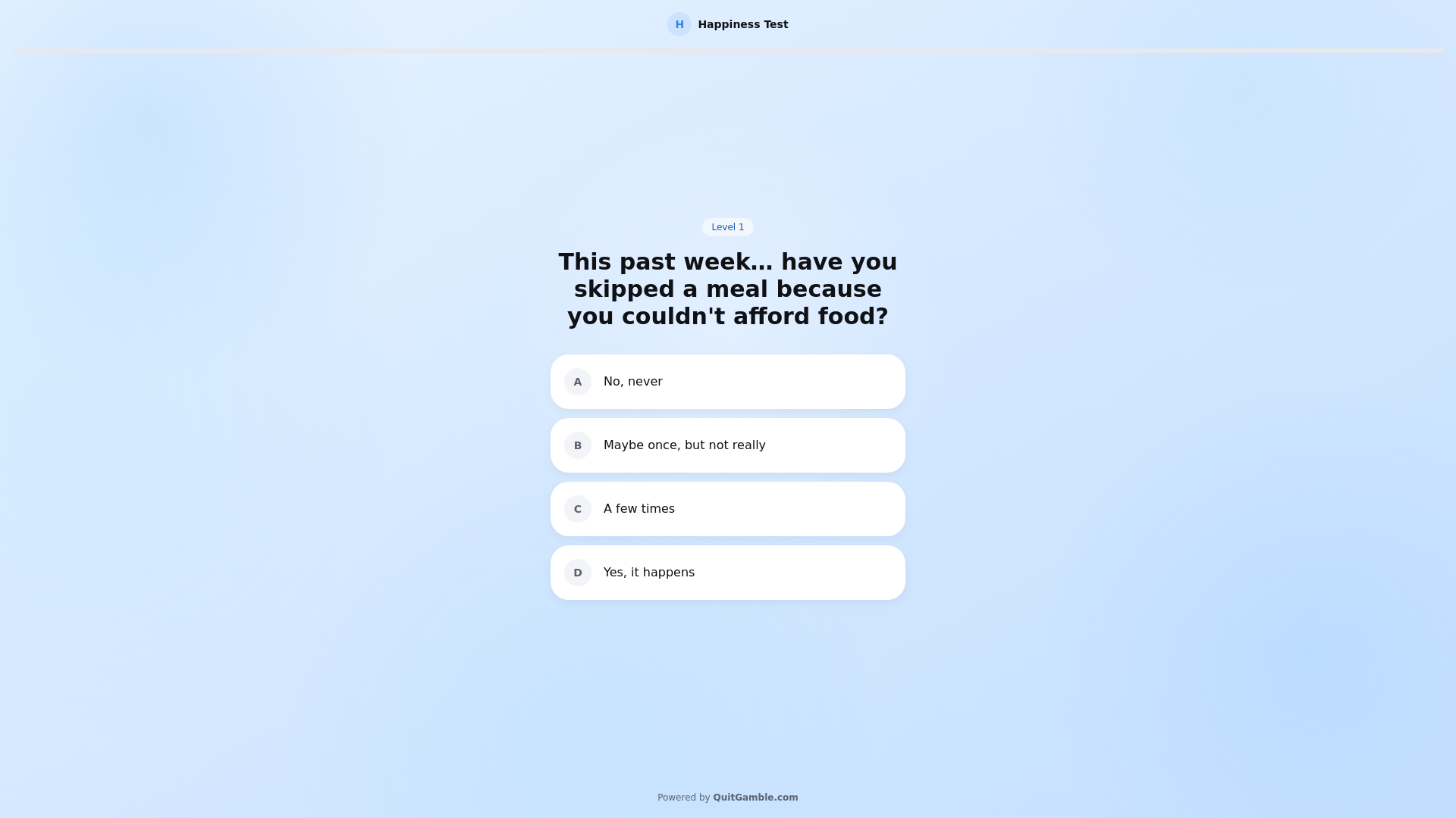 Happiness Test 2.0 - Discover Your Happiness Score