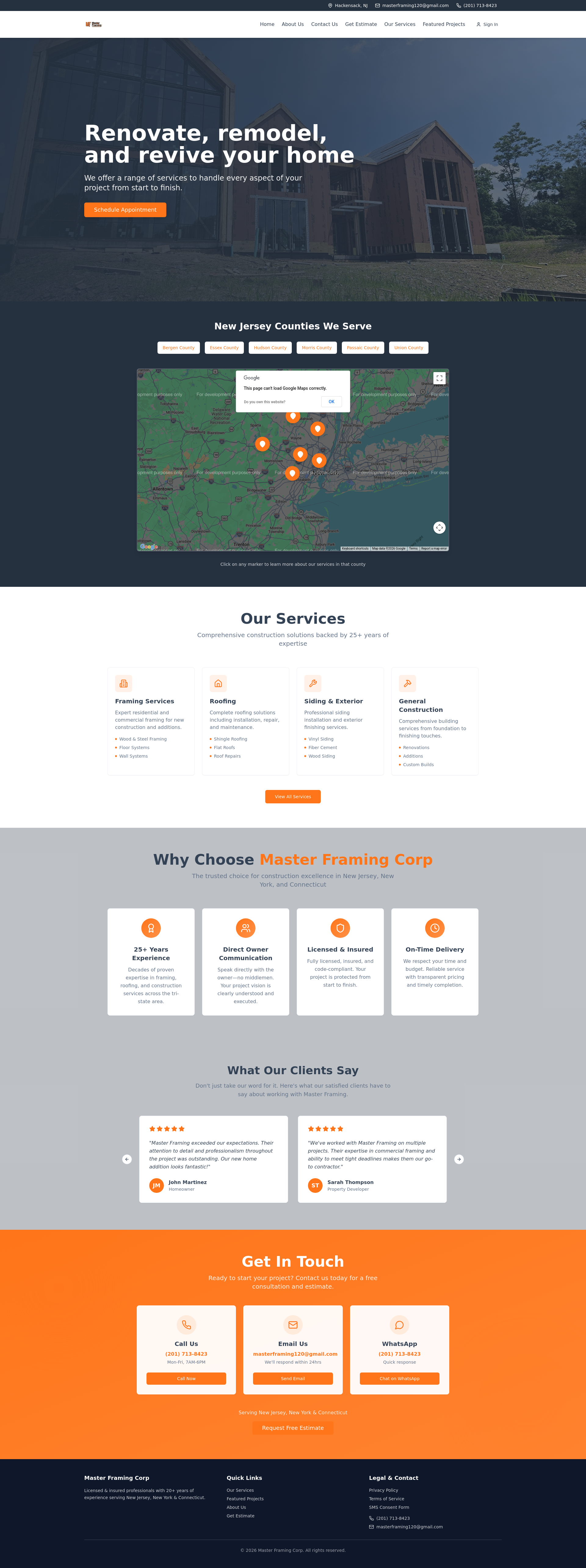 Master Framing Corp - Professional Construction & Framing Services