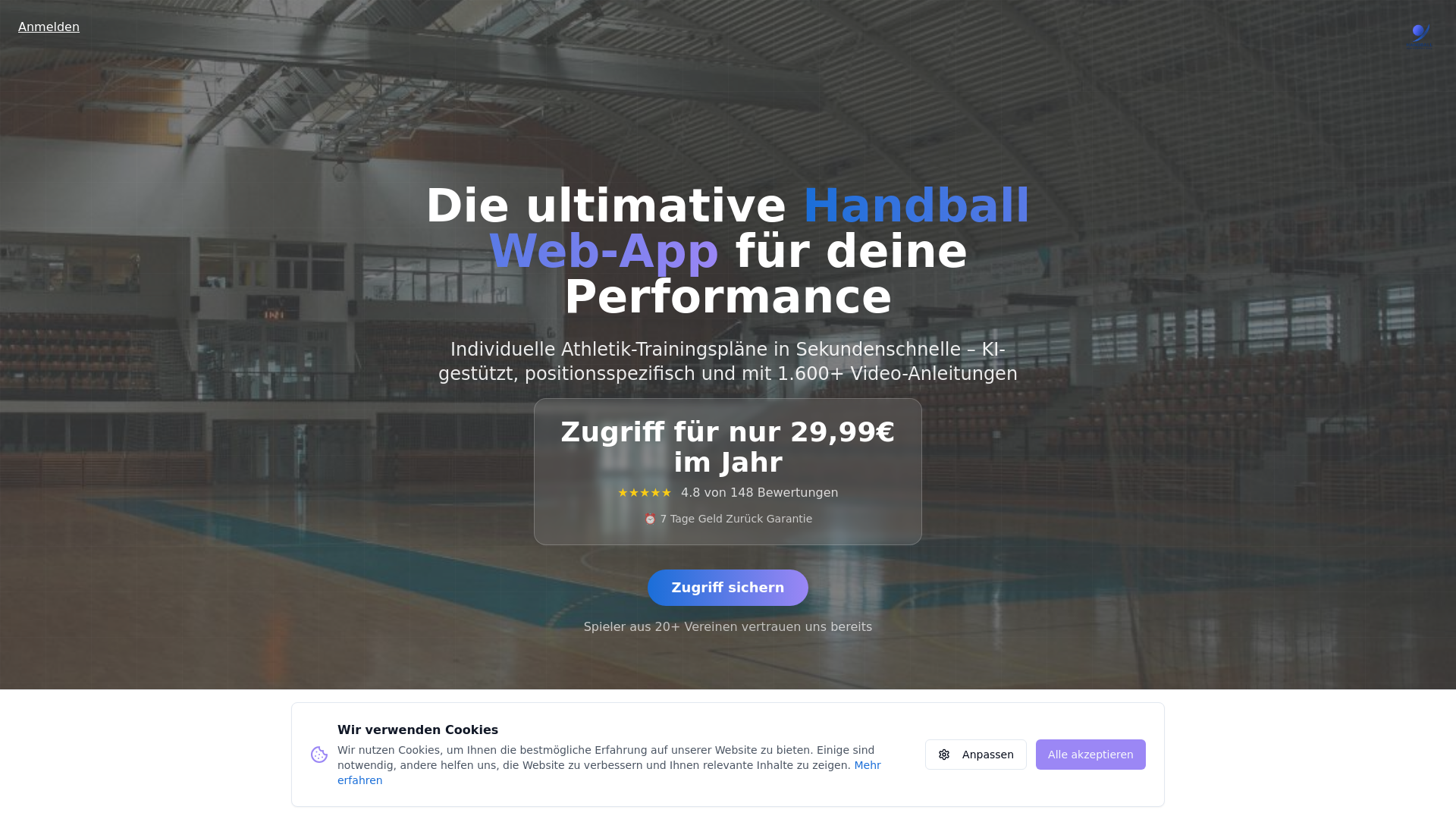 Handball Performance Base - Die ultimative Web-App für Handball-Performance
