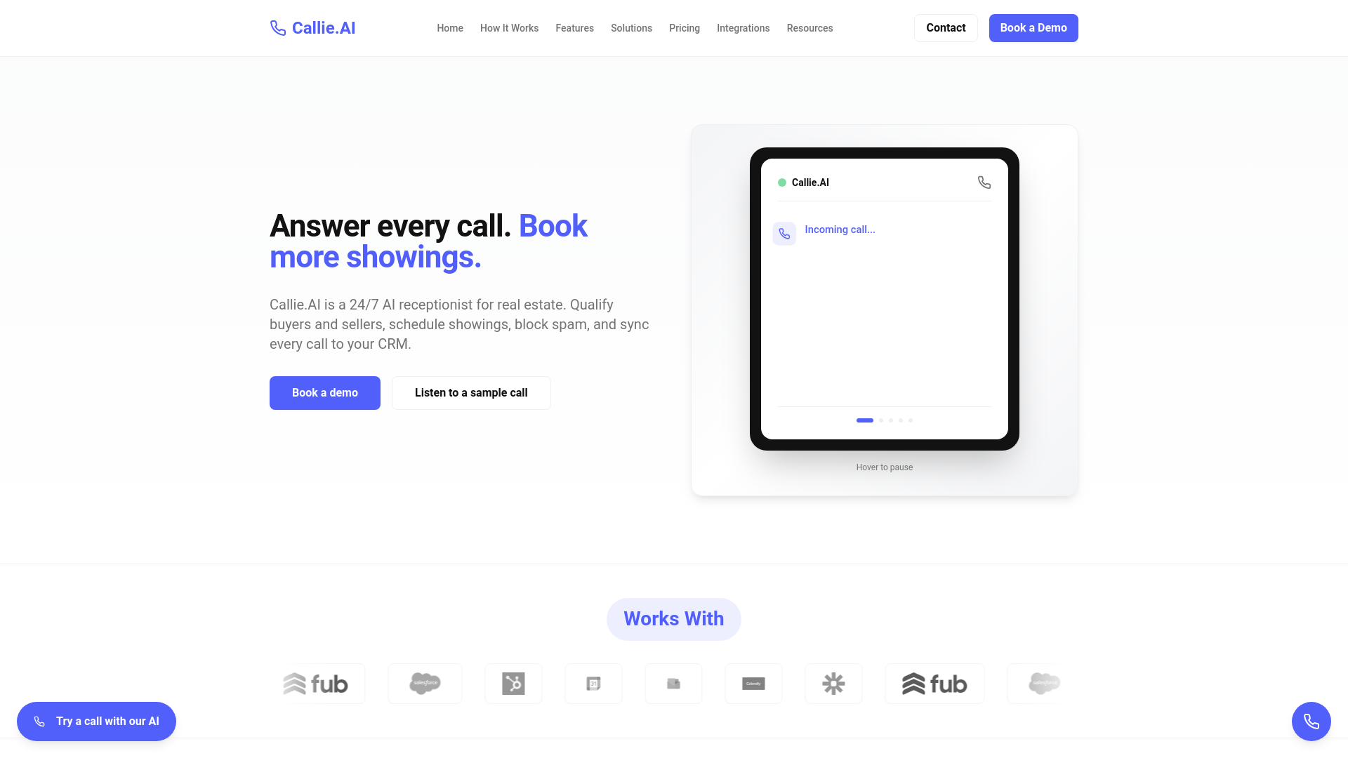 Callie.AI — AI Receptionist for Real Estate