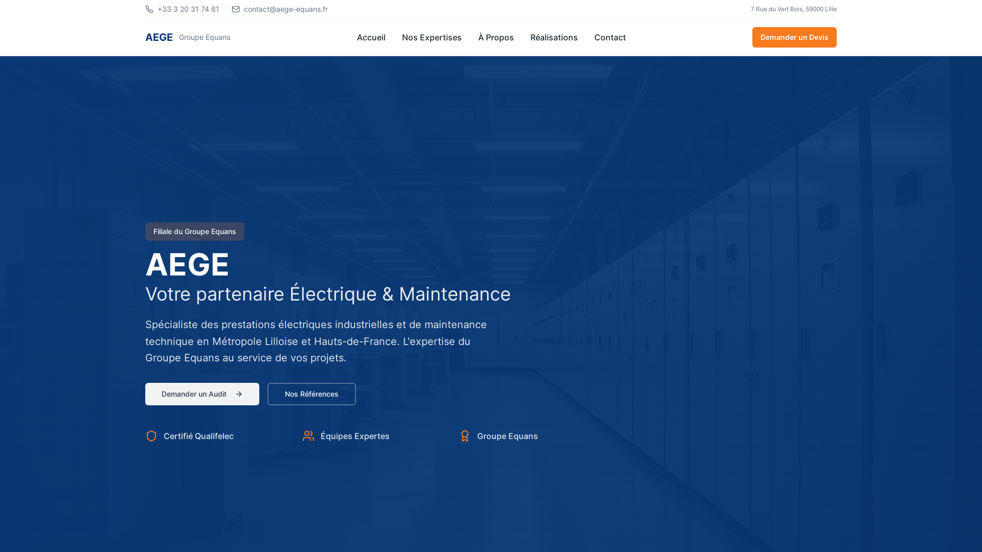 AEGE / Groupe Equans – Maintenance & Installation Électrique à Lille