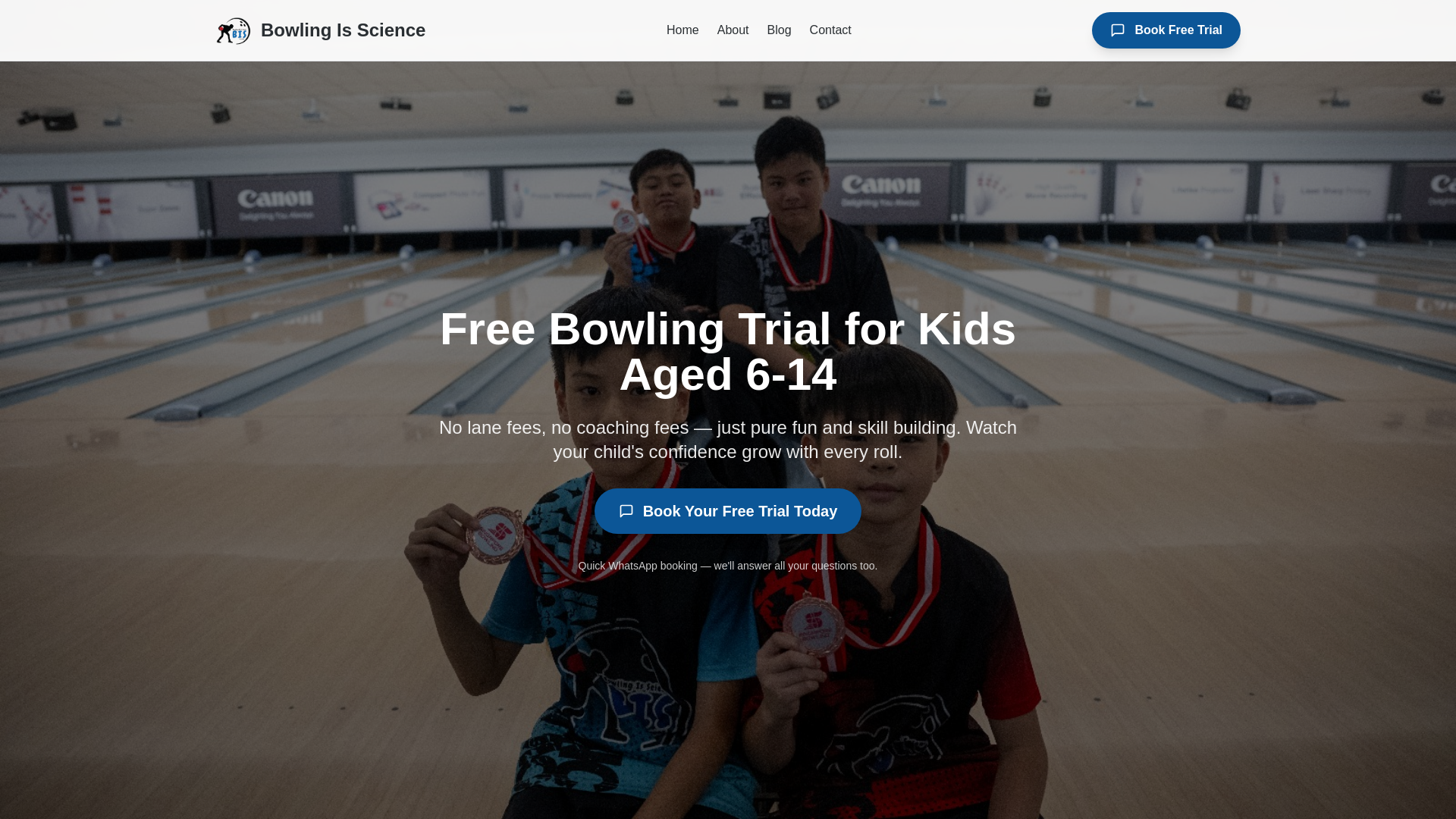 Free Kids Bowling Trial | Bowling Is Science Singapore