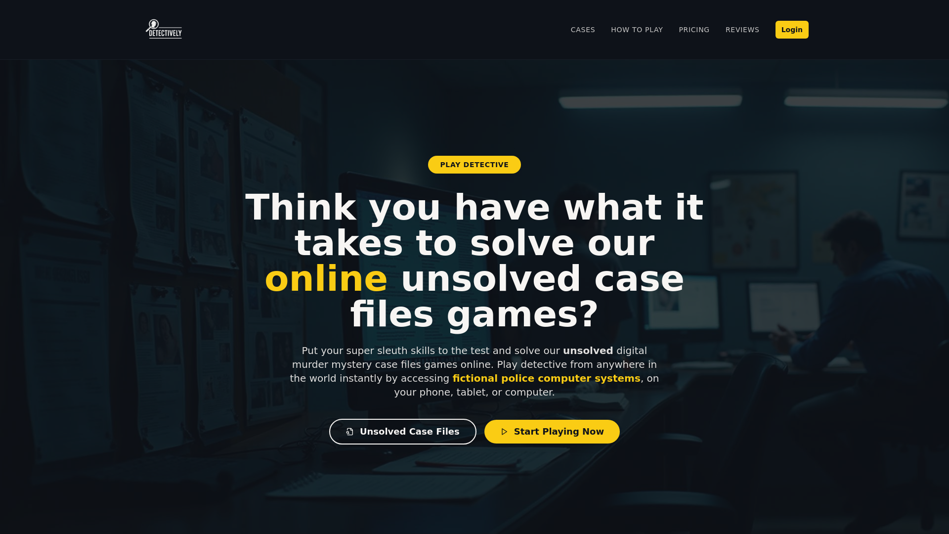 Detectively - Interactive Detective Mystery Game