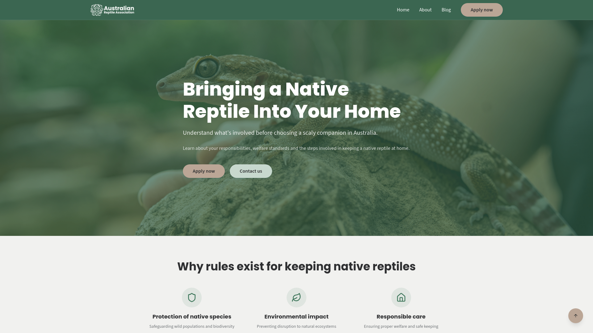 Australian Reptile Association | Bringing a Native Reptile Into Your Home