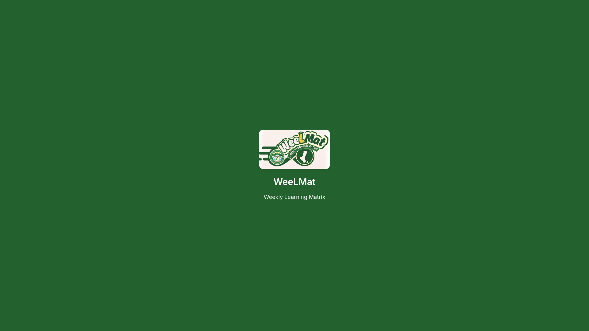 WeeLMat • Weekly Learning Matrix Generator