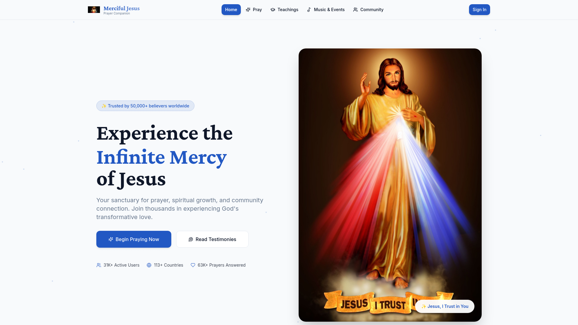 Merciful Jesus - Your Daily Prayer Companion