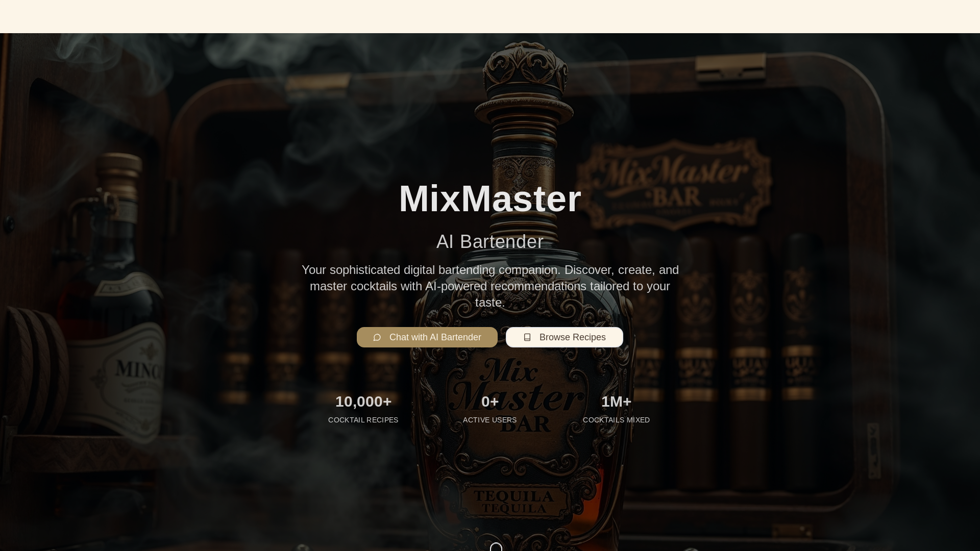 Mix Master AI Bartender 2.0 - Your Digital Mixology & Cocktail Companion