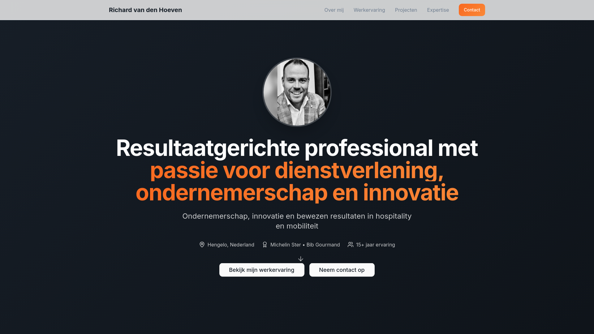 Richard van den Hoeven - Portfolio | Ondernemerschap, Hospitality ...