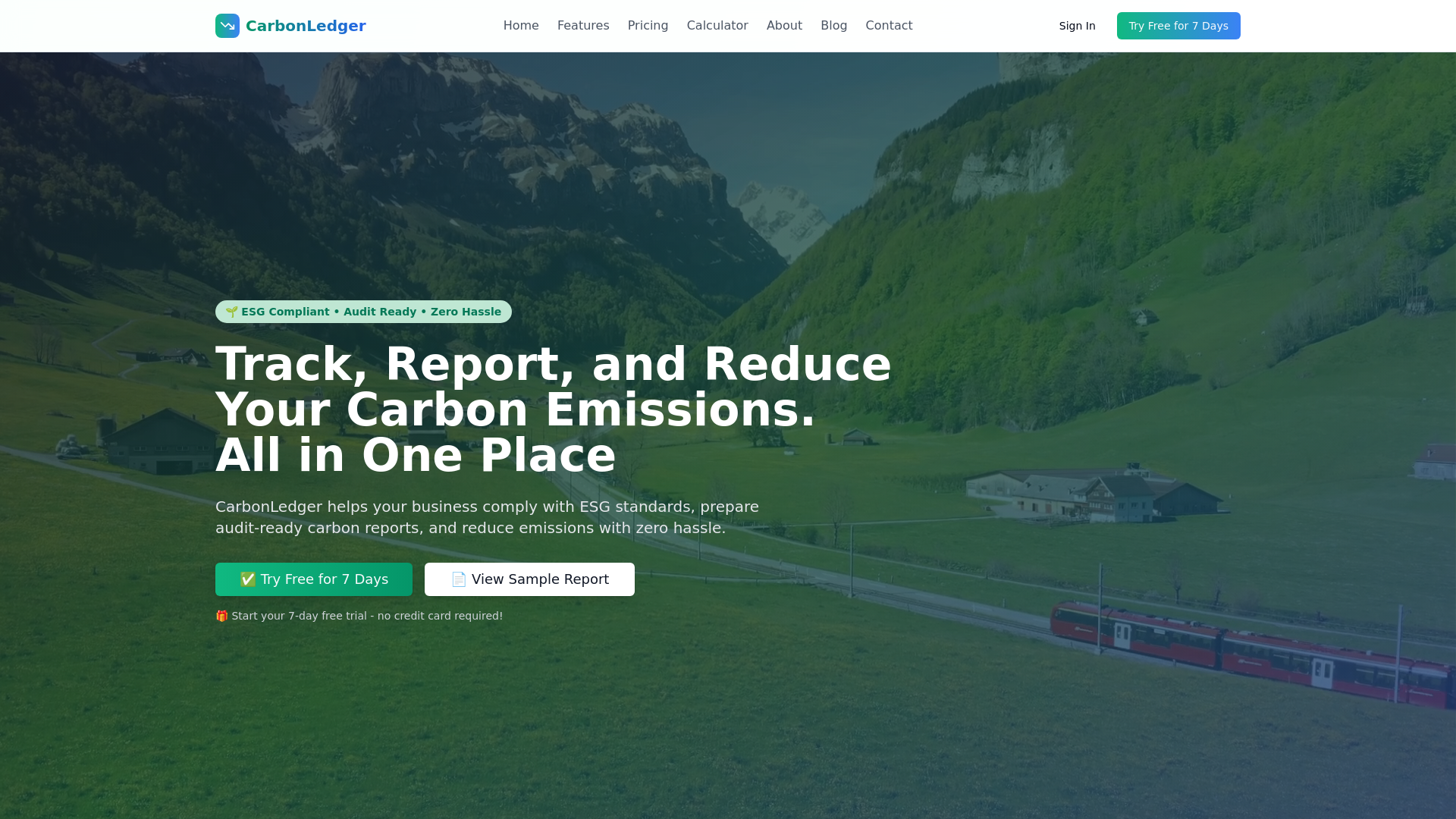 CarbonLedger - Carbon Emissions Tracking
