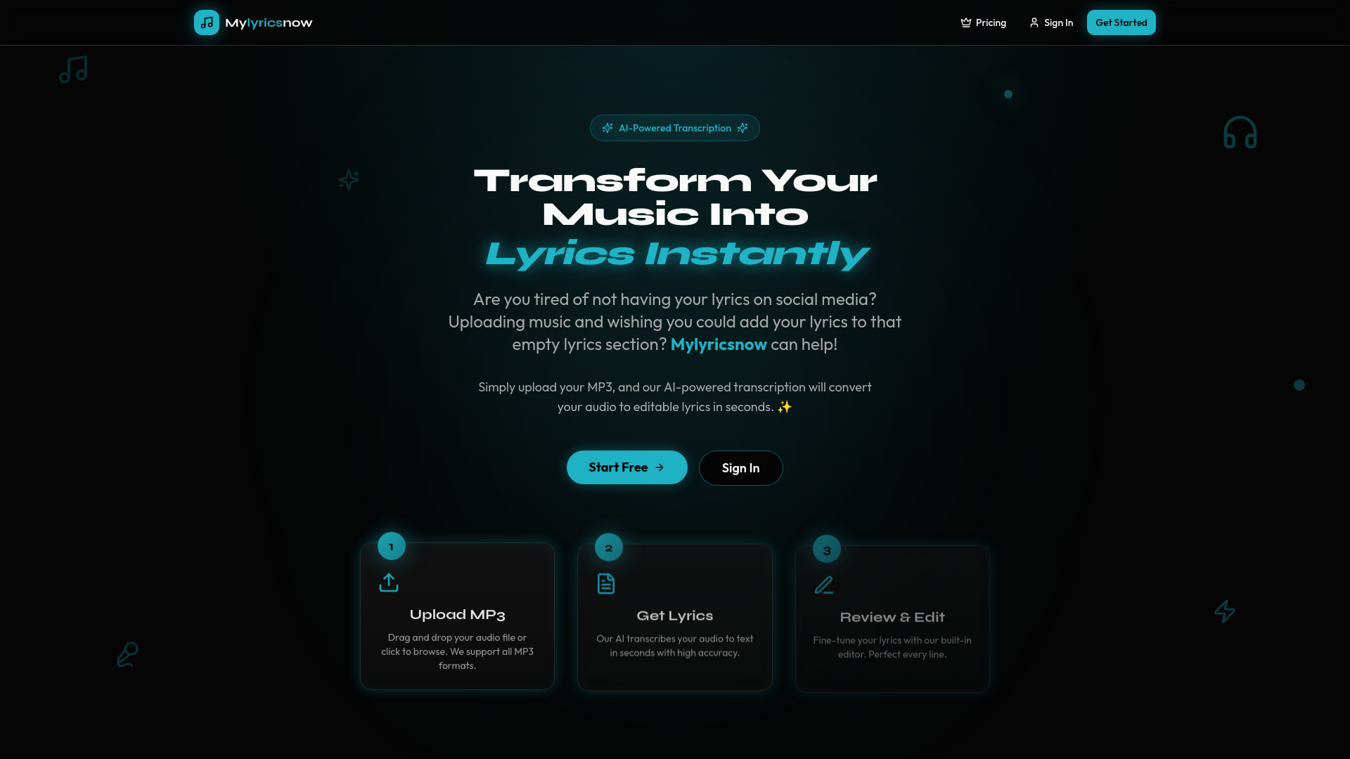 Mylyricsnow - Transform Music Into Lyrics