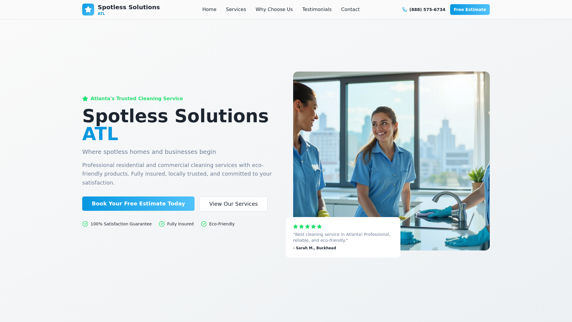 Spotless Solutions ATL - Professional Cleaning Services in Atlanta