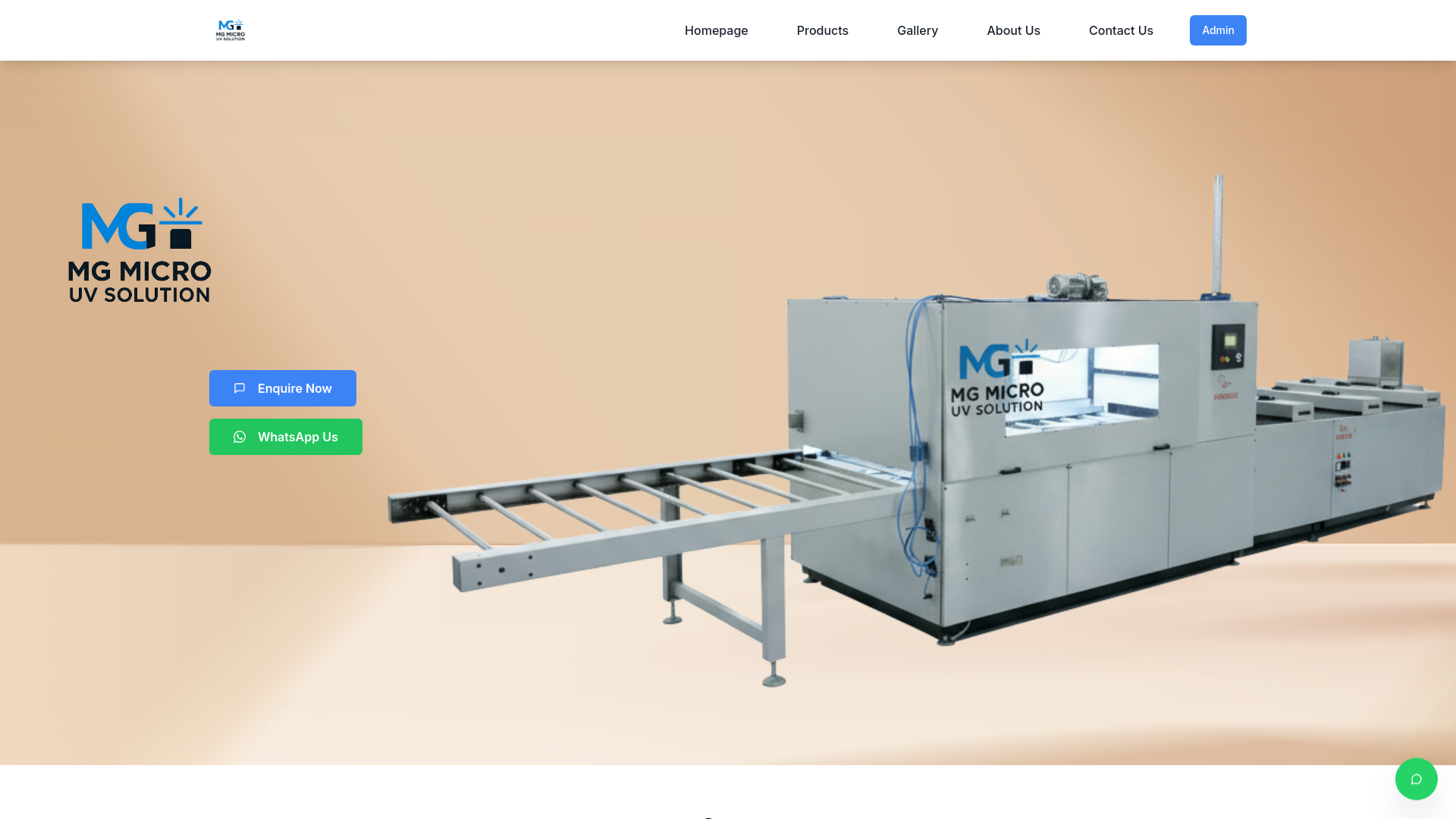 MG MICRO UV SOLUTION - Advanced UV Coating & Curing Machines Manufacturer