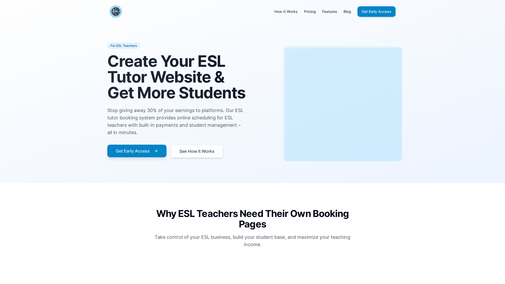ESL Studio - Create Your ESL Tutor Website & Get More Students