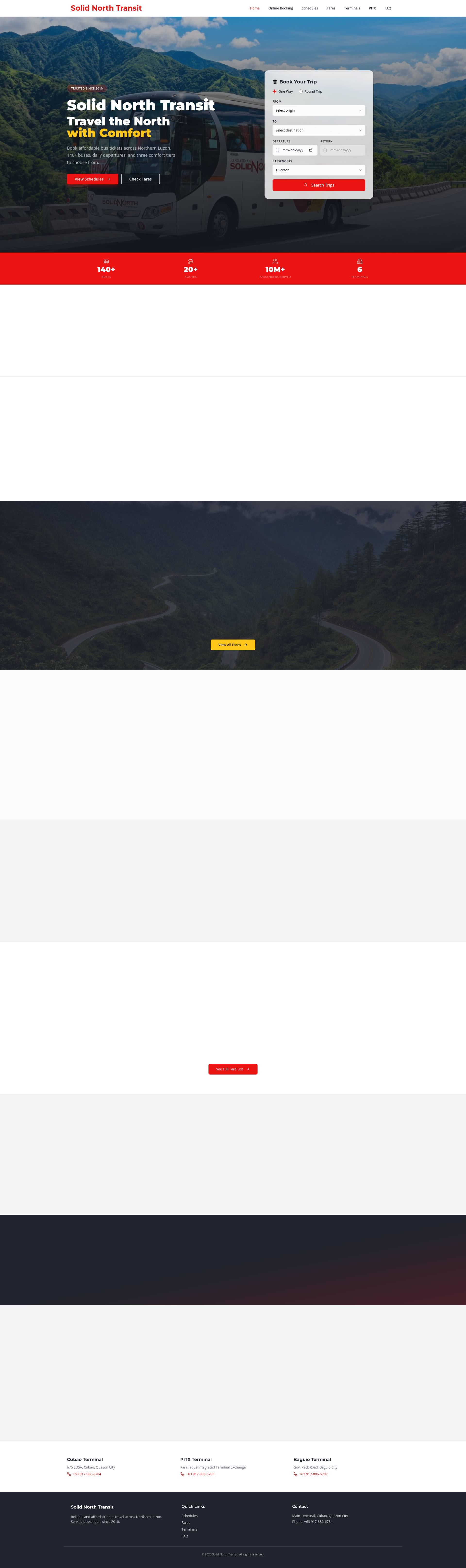 Solid North Bus | Schedules | PITX to Baguio | Online Booking