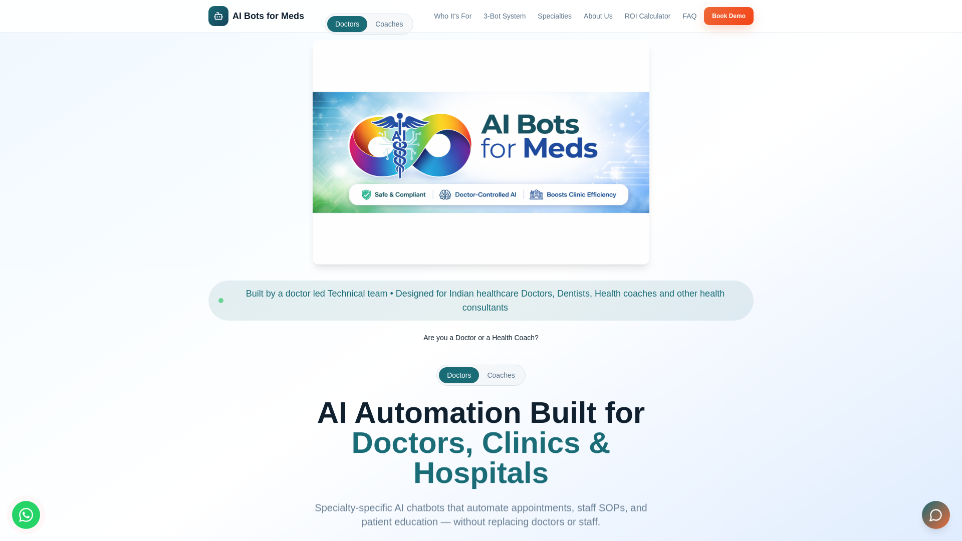 AI Bots for Meds | AI Automation for Doctors, Clinics & Hospitals
