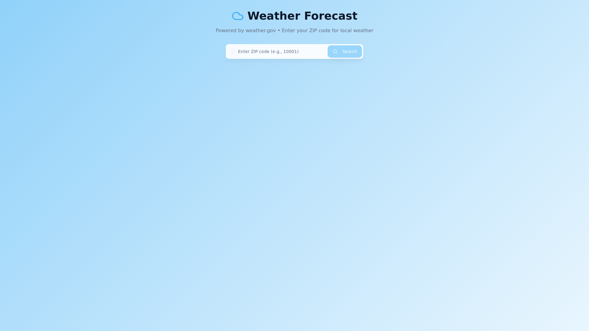 Weather Forecast | Real-Time Weather by ZIP Code