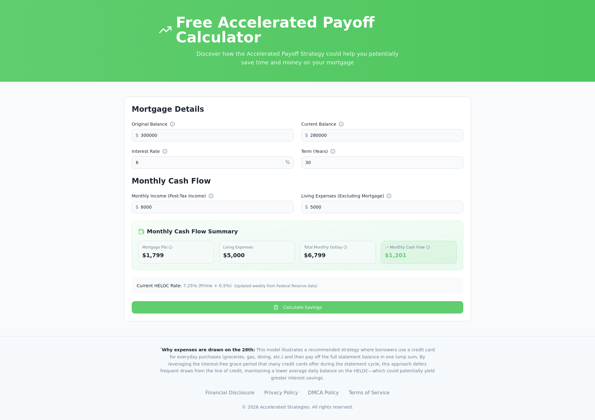 FREE Accelerated Payoff Calculator