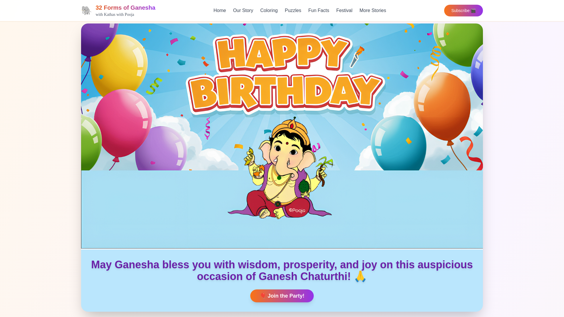 32 Forms of Ganesha: An Interactive Adventure for Kids