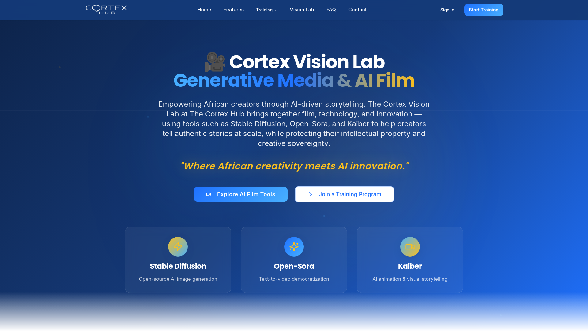 Cortex Hub - AI Video Generator Training Platform