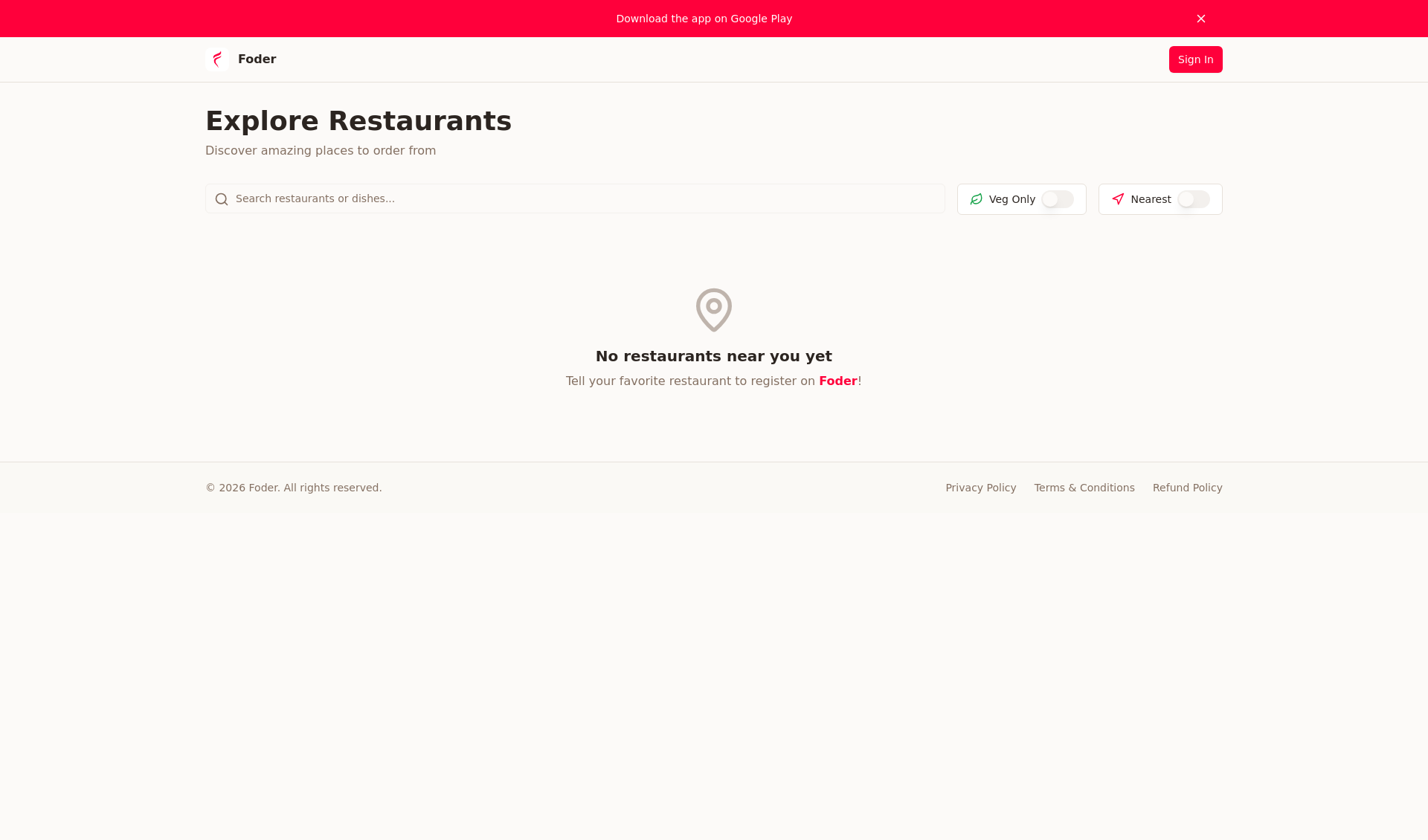 Foder - Order Directly from Restaurants