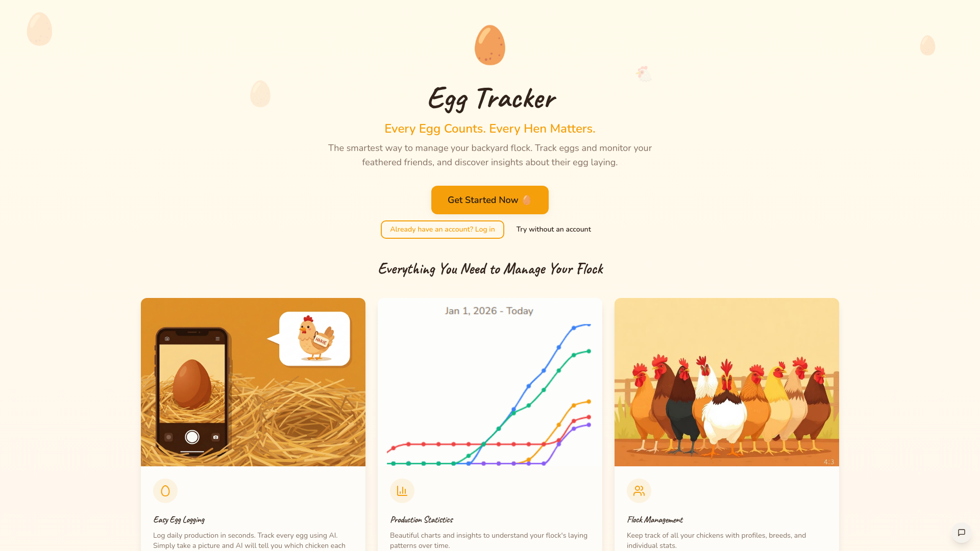 Egg Tracker - Track Your Chickens & Egg Production