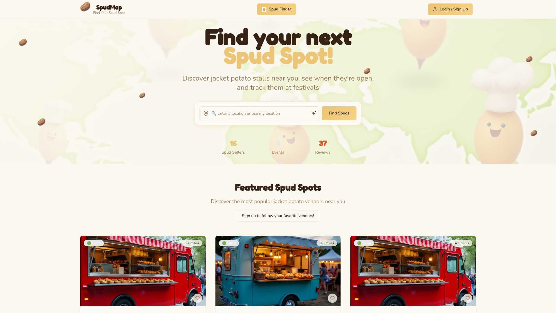 SpudMap - Find Your Next Spud Spot!