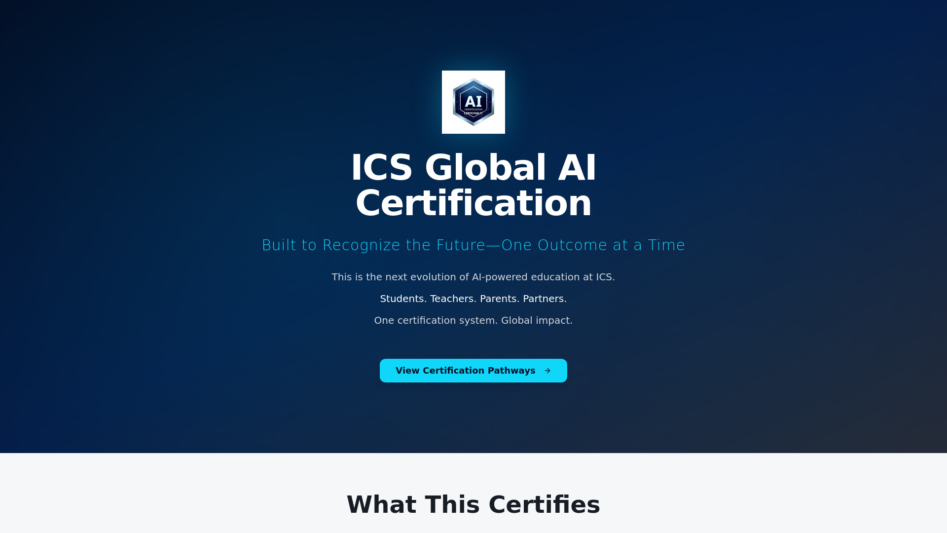 ICS Global AI Certification | Outcome G