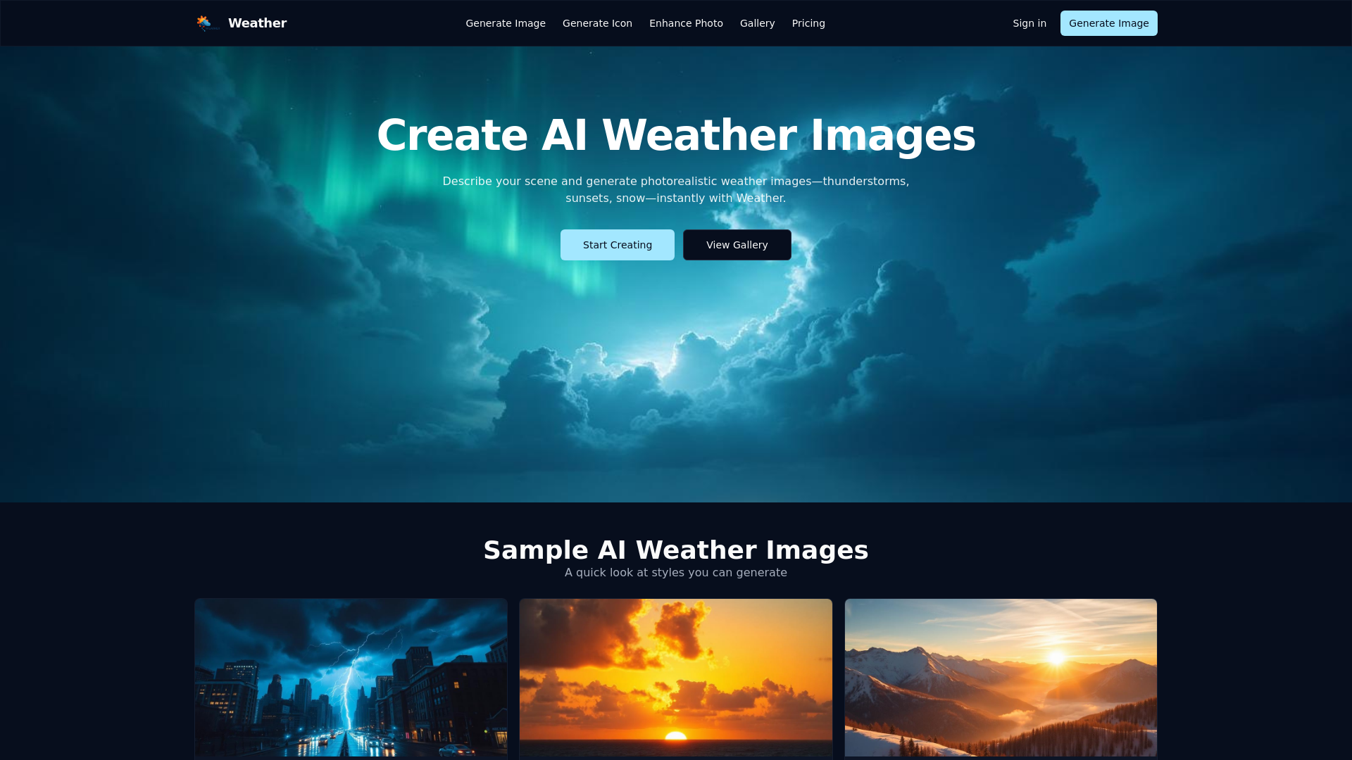 Create AI Weather Images Online | Weather