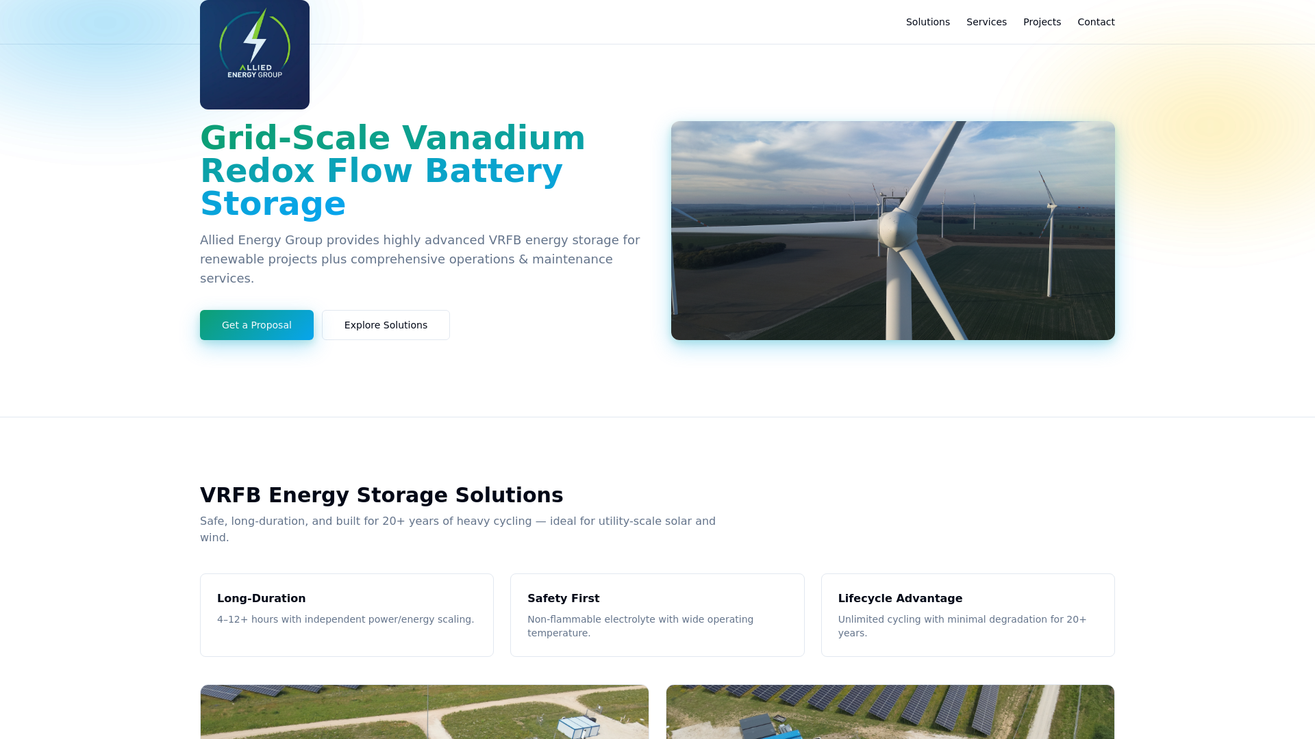 Allied Energy Group | Grid-Scale Vanadium Flow Batteries