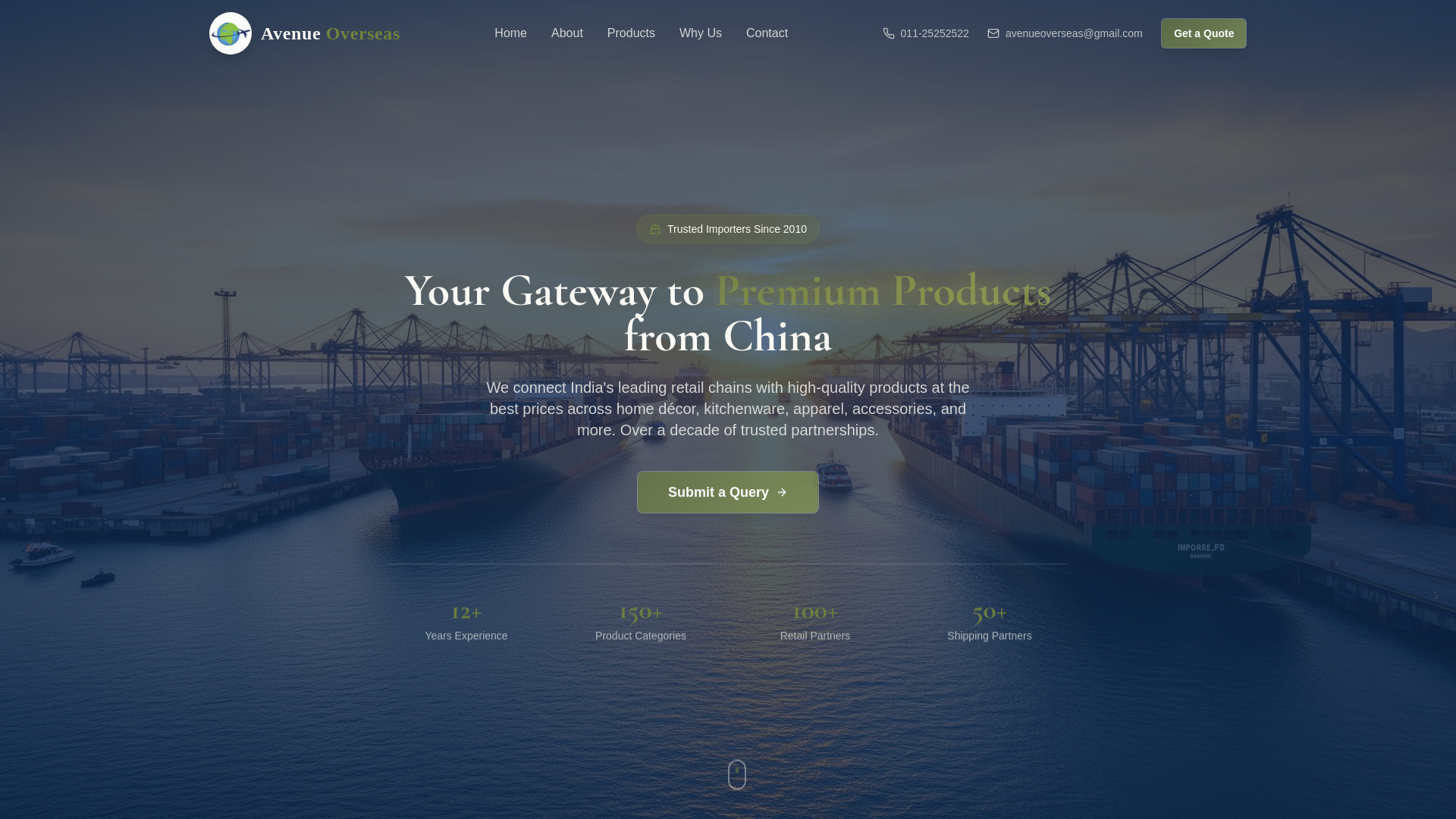 Avenue Overseas - India's Trusted Import Partner