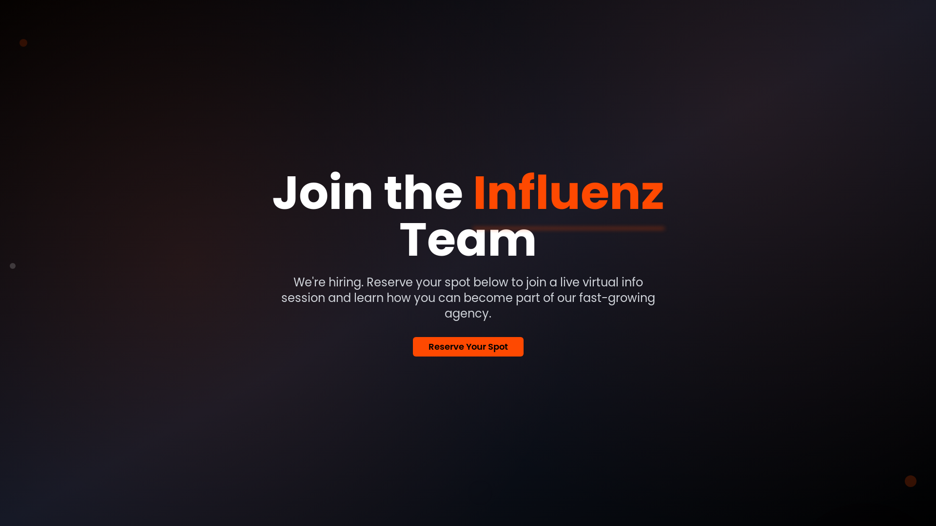 Join the Influenz Team - We're Hiring
