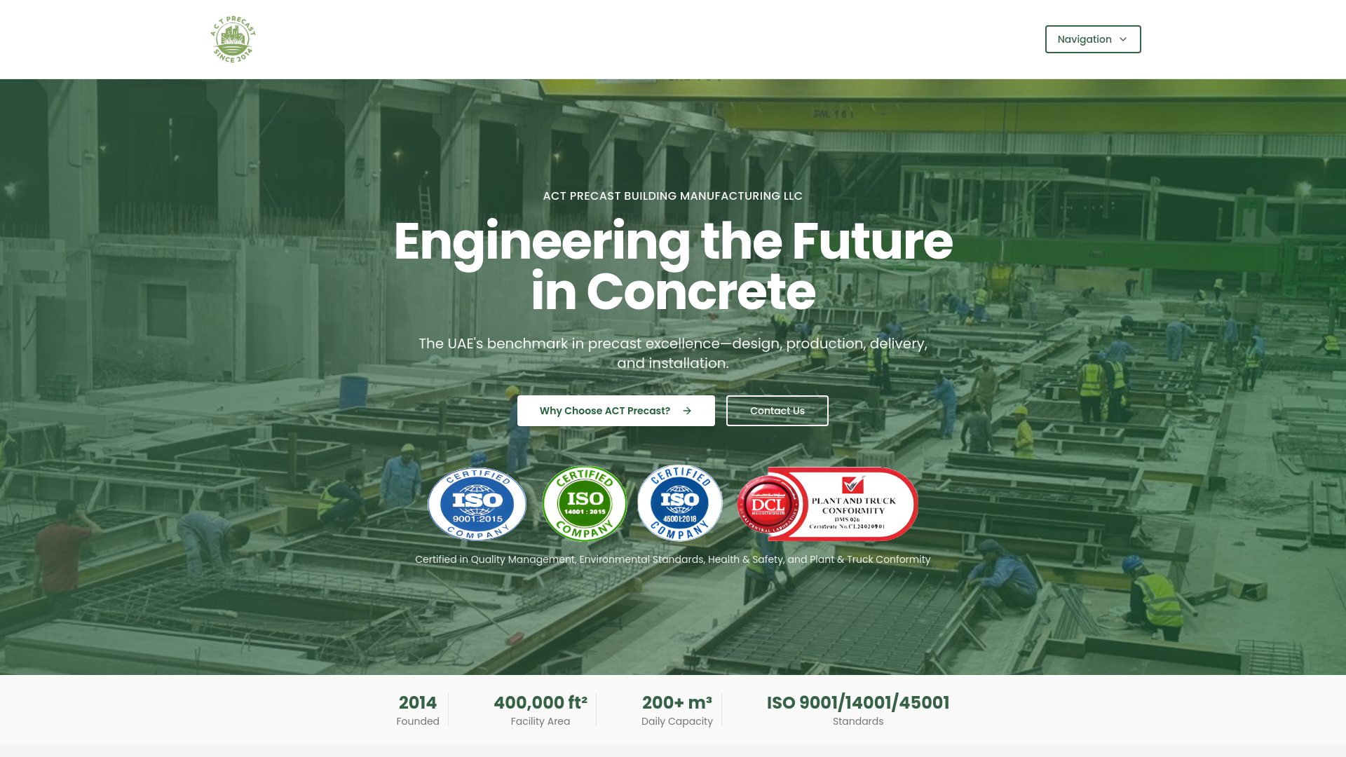 ACT Precast Building Manufacturing LLC | UAE