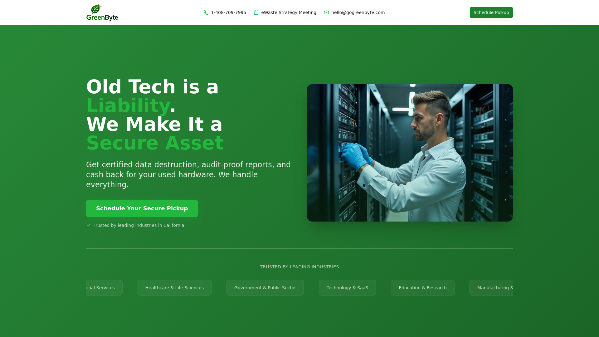 GreenByte - Secure IT Asset Disposal & Data Destruction