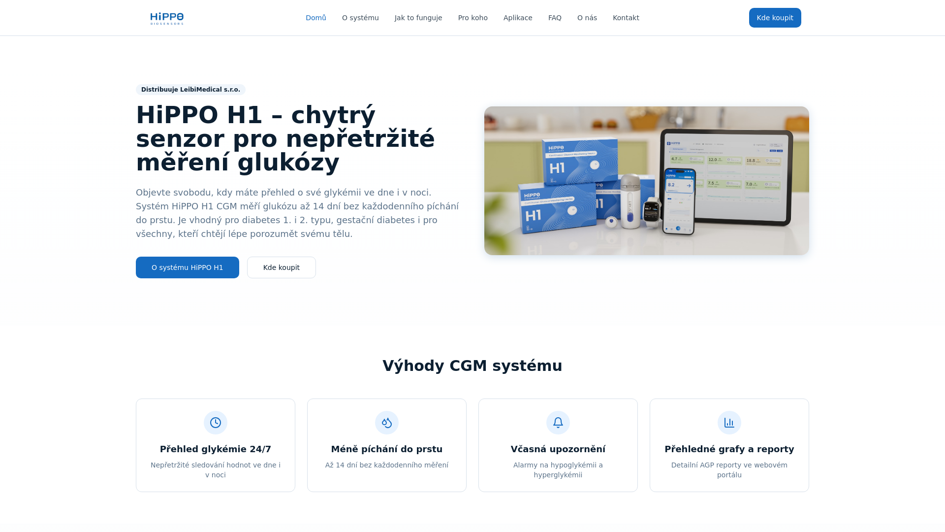 HiPPO H1 CGM – Nepřetržité měření glukózy | LeibiMedical