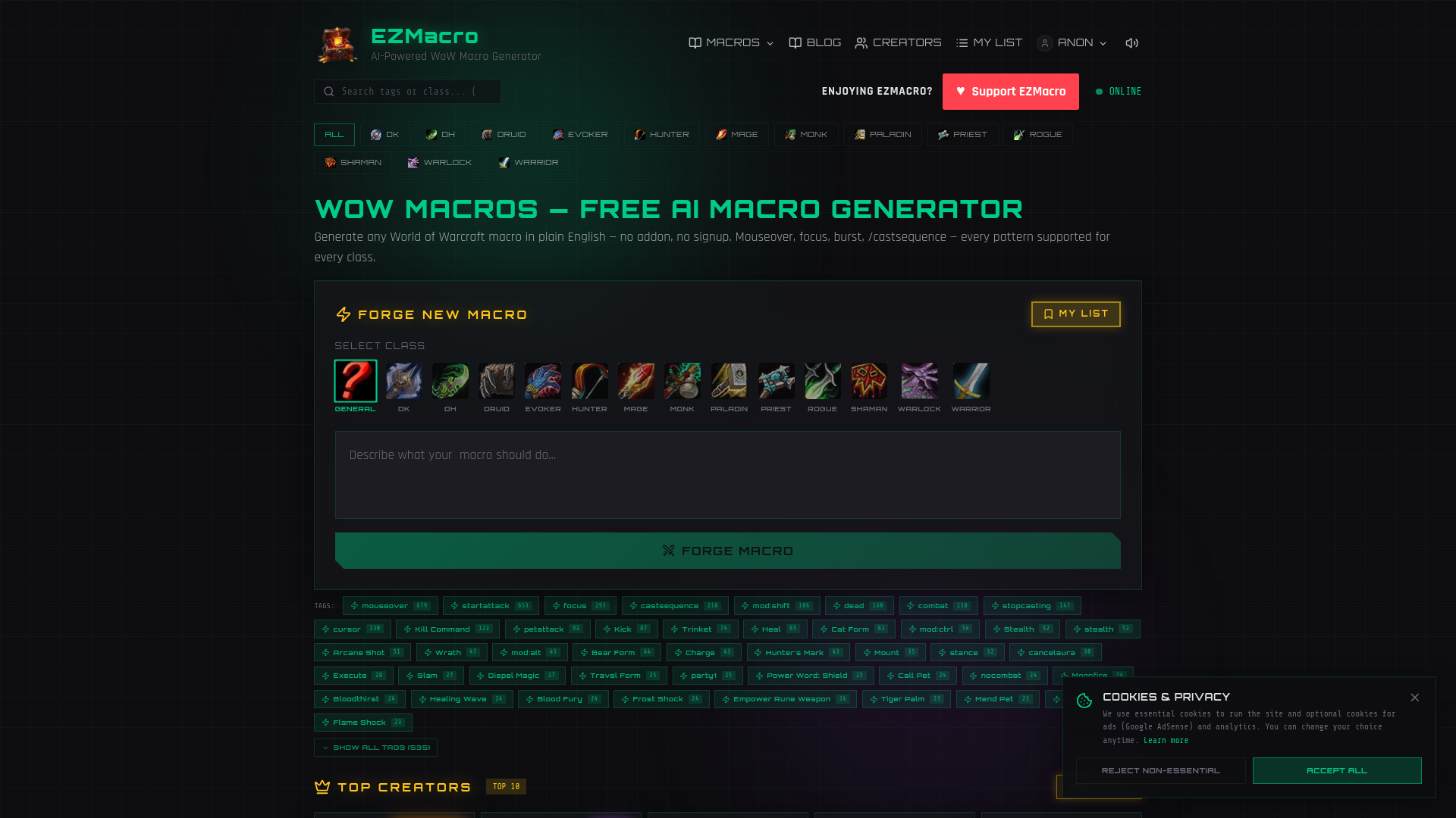Demonology Warlock Macros — WoW Demonology Macro Generator | EZMacro