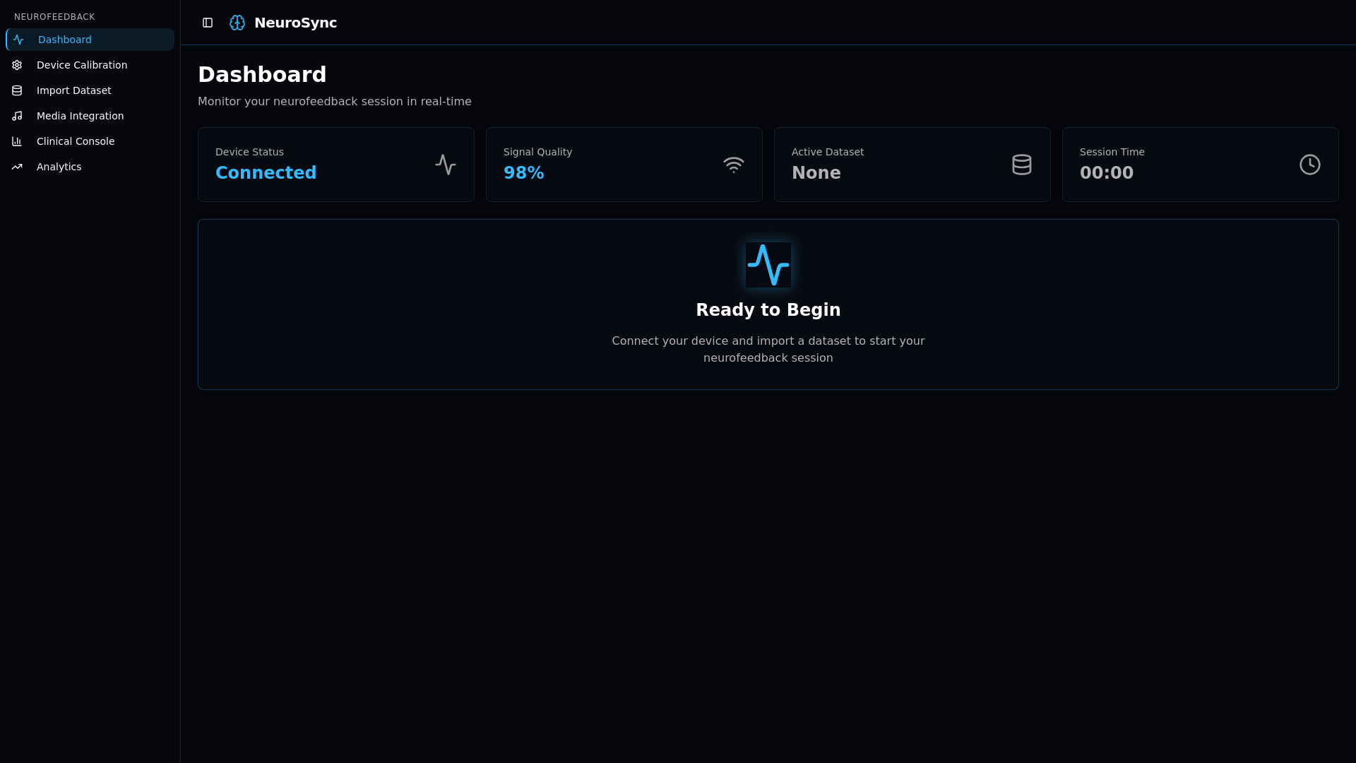 NeuroSync - Advanced Neurofeedback Platform