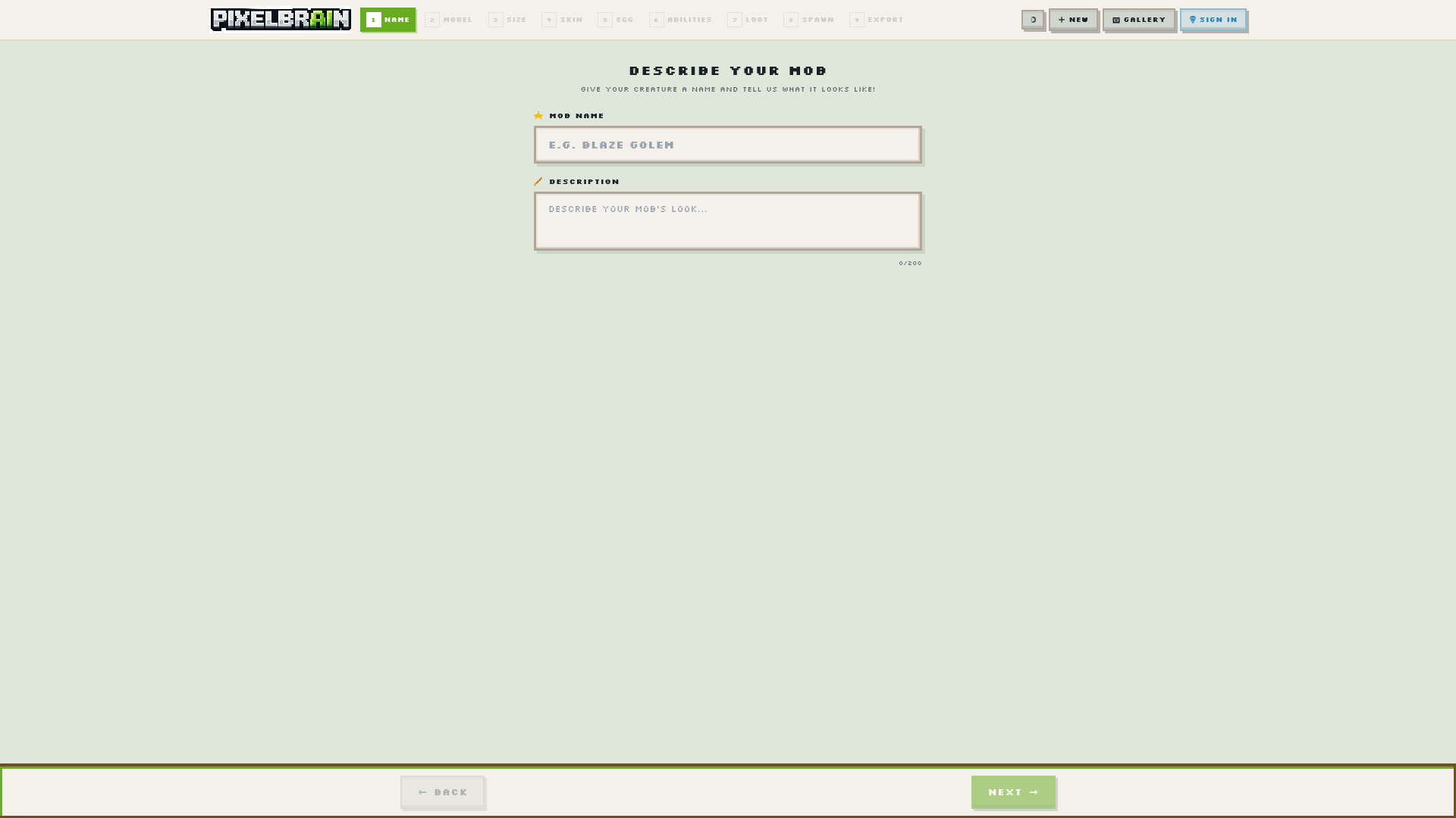 ModTable.AI — Minecraft Mob Maker