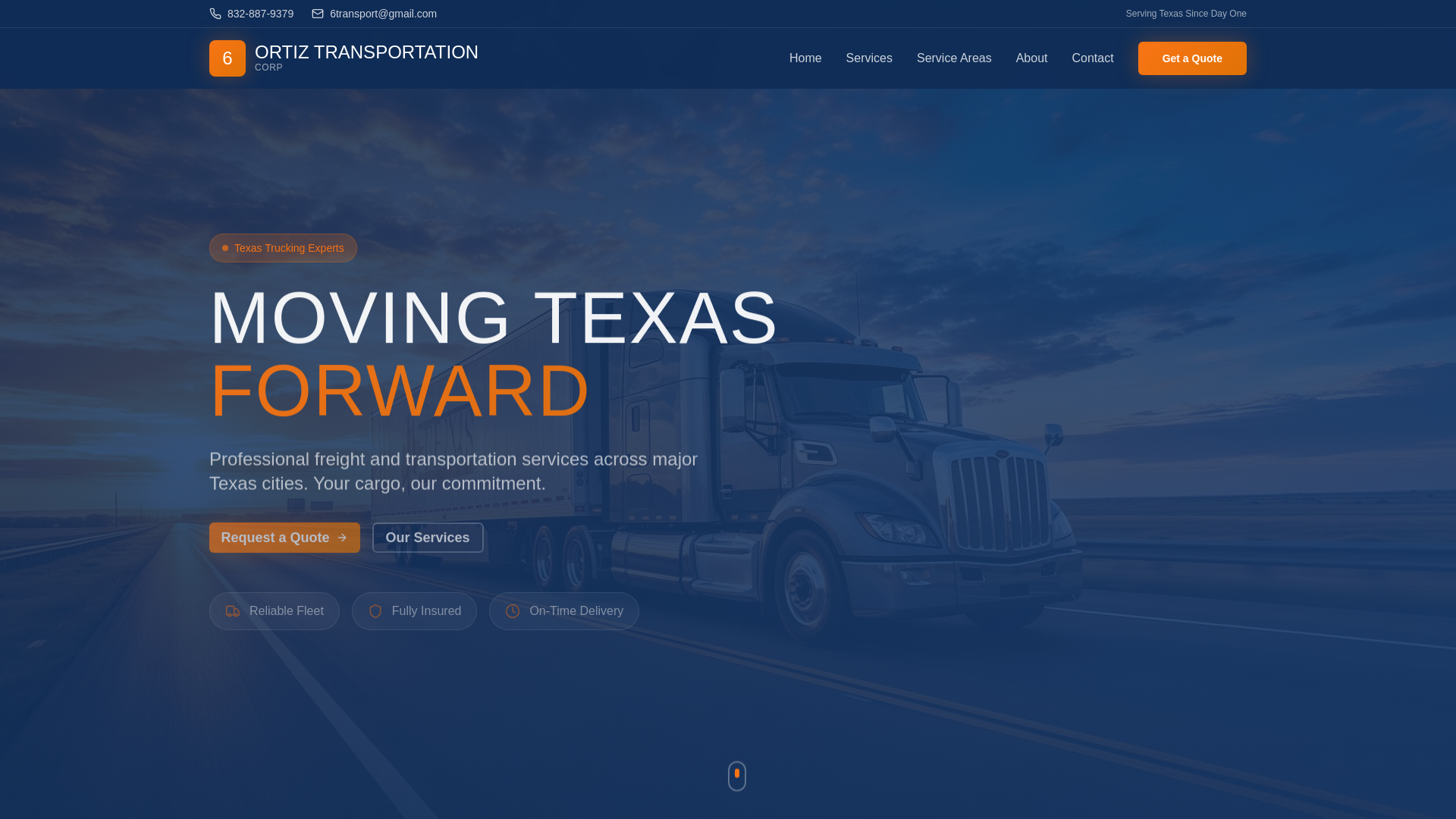 6 Ortiz Transportation Corp | Trucking Services in Texas