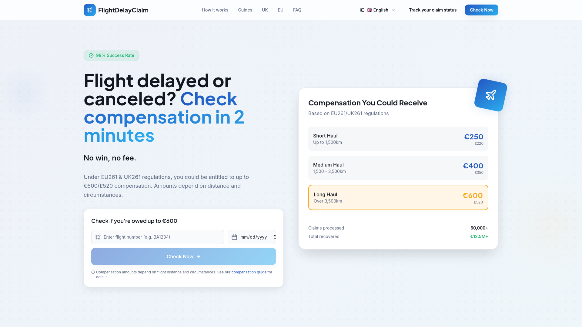 Flight Delay Compensation UK & EU | FlightDelayClaim