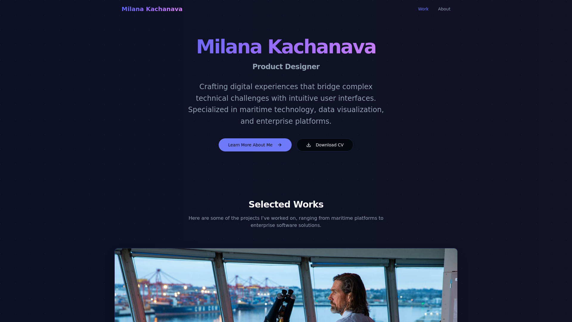 Product Designer Portfolio - UX/UI Design & Maritime Technology