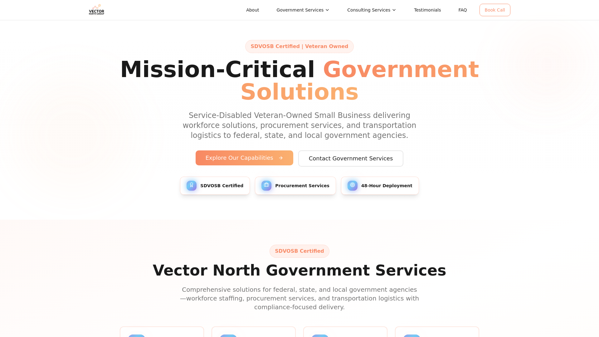 Vector North Group Consulting Services For Smbs Federal Services