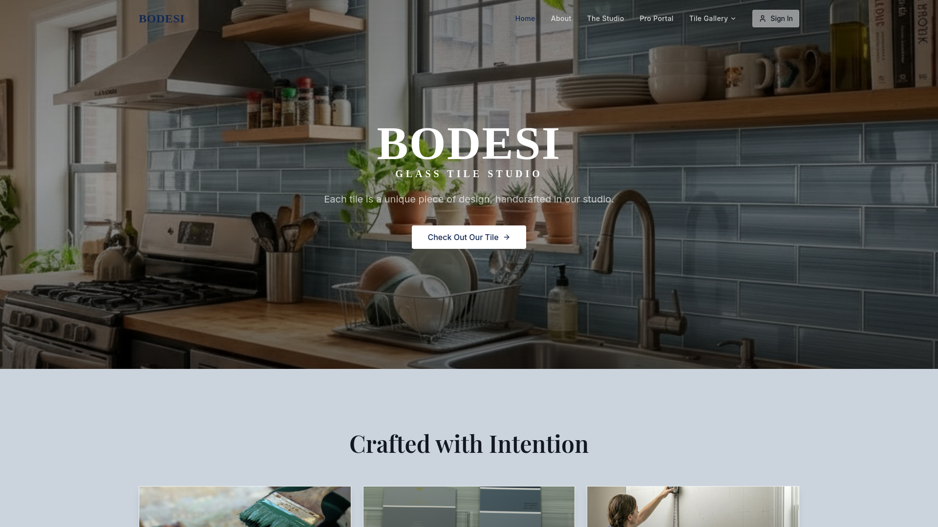 Bodesi — Premium Handcrafted Glass Tile Studio