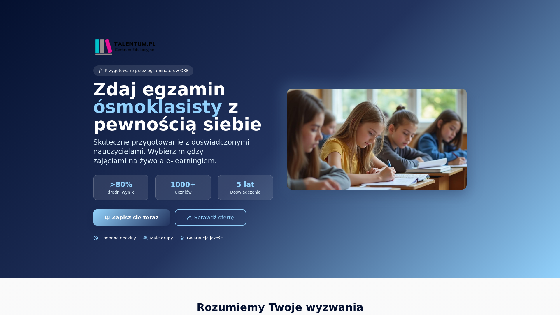 Talentum - Kursy przygotowujące do egzaminu ósmoklasisty | Online i E ...