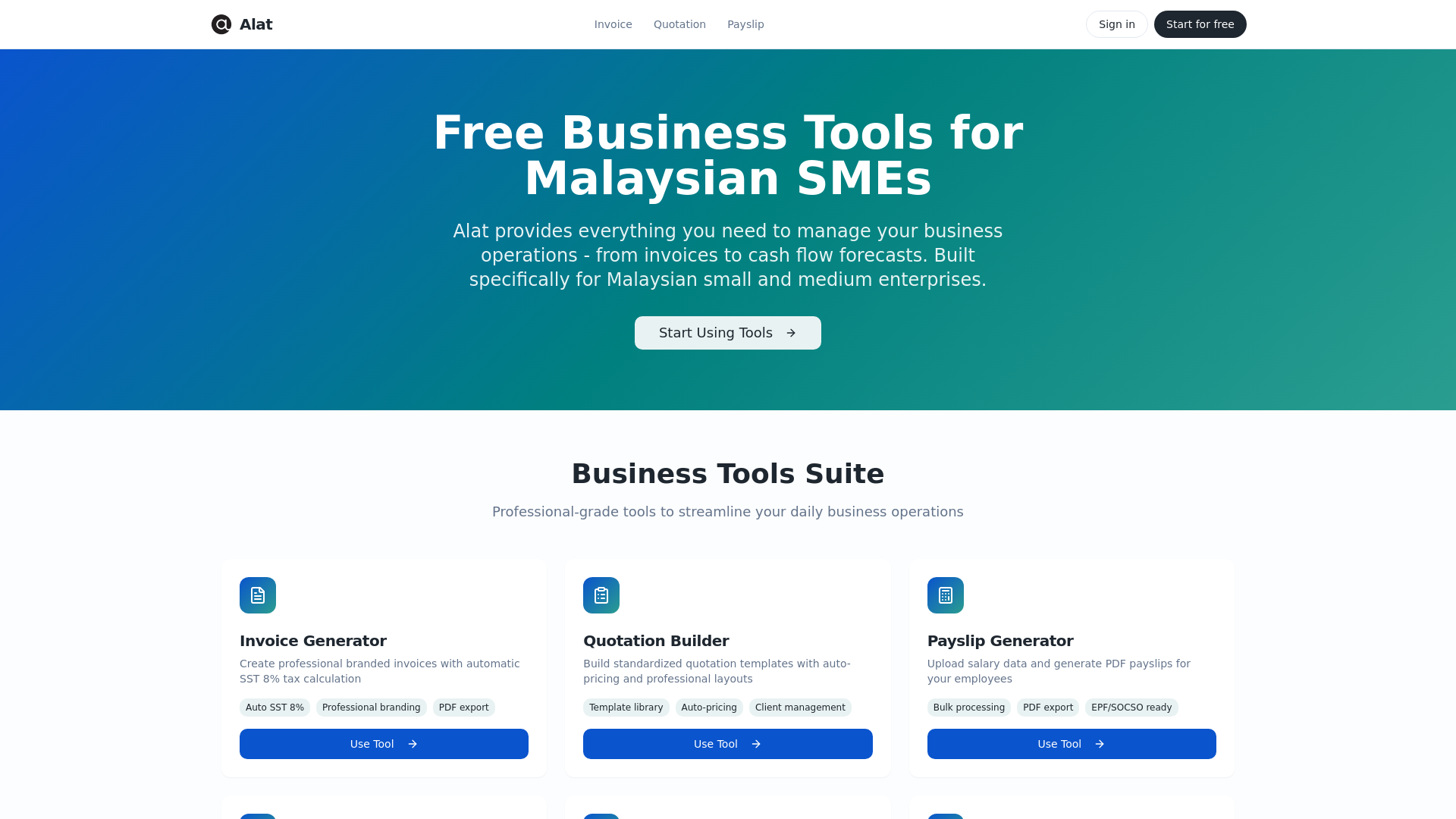 Free Invoice Generator Malaysia With SST 8% - Alat.my
